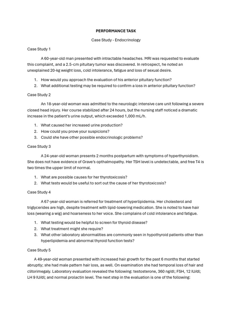 CC Performance Task | PDF | Hyperthyroidism | Diseases And Disorders