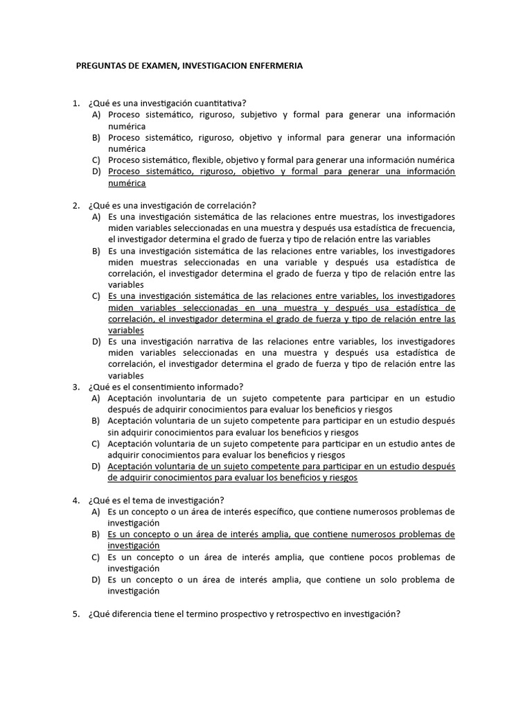 Preguntas de Examen | PDF | Estadísticas | Science