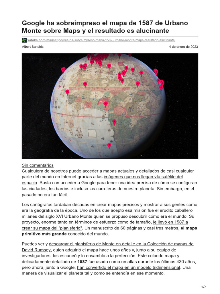 Mapa de Urbano Monte 1587 en PDF | PDF | Mapa | Cartografía