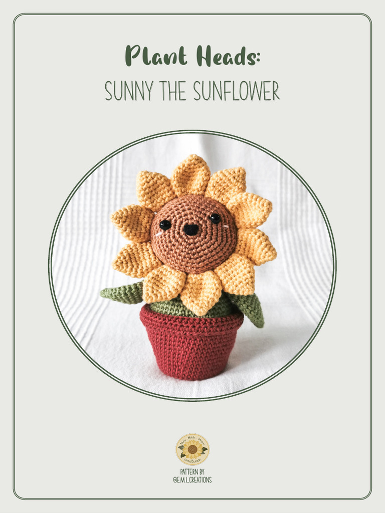 Plant Heads Sunny The Sunflower by Chloe Yuen Emi Creations by Chloe ...