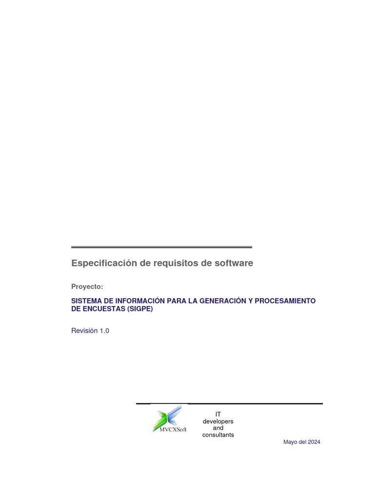 Identificación de Requerimientos Ieee 830 - Sistema de Generación y Procesamiento de Encuestas ...