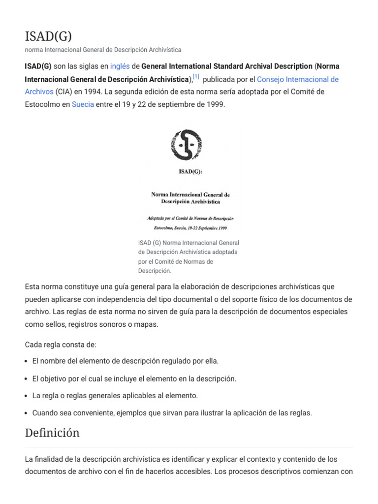 Isad (G) | PDF | Ciencias de la Información