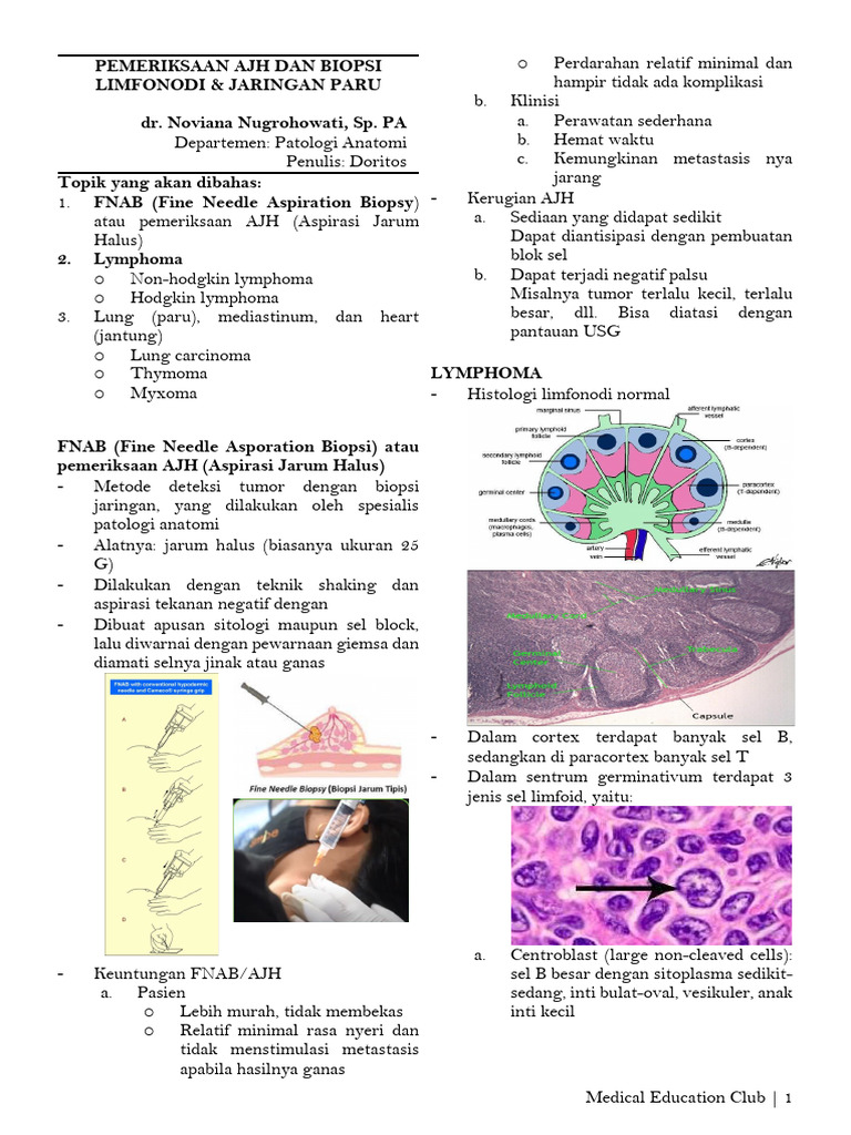 Pemeriksaan AJH & Biopsi Limfonodi | PDF
