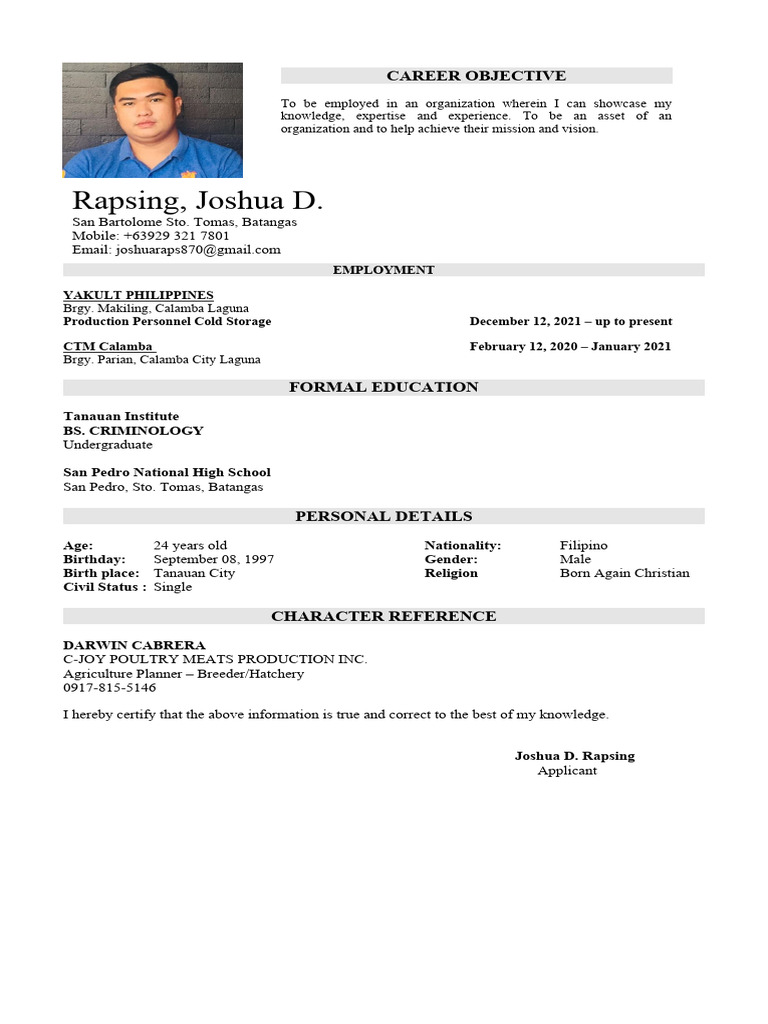 Josh-Rapsing-Resume | PDF Josh-Rapsing-Resume | PDF