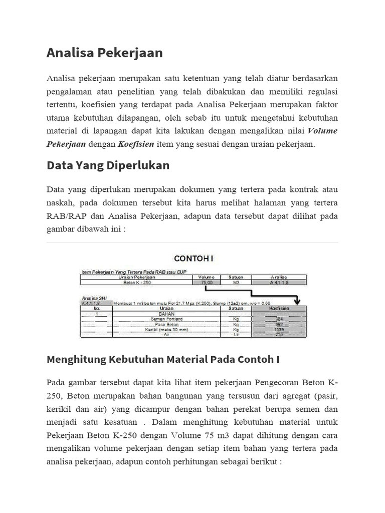 Analisa Pekerjaan | PDF | Metode & Bahan Ajar | Komputer