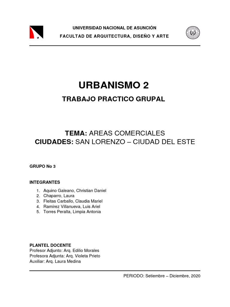Grupo - 03 - Trabajo Practico Grupal | PDF | Paraguay | Ciudad