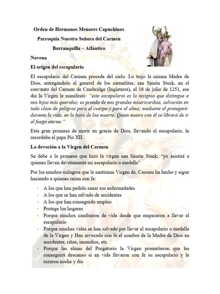 Orden de Hermanos Menores Capuchinos | PDF | María, madre de Jesús ...