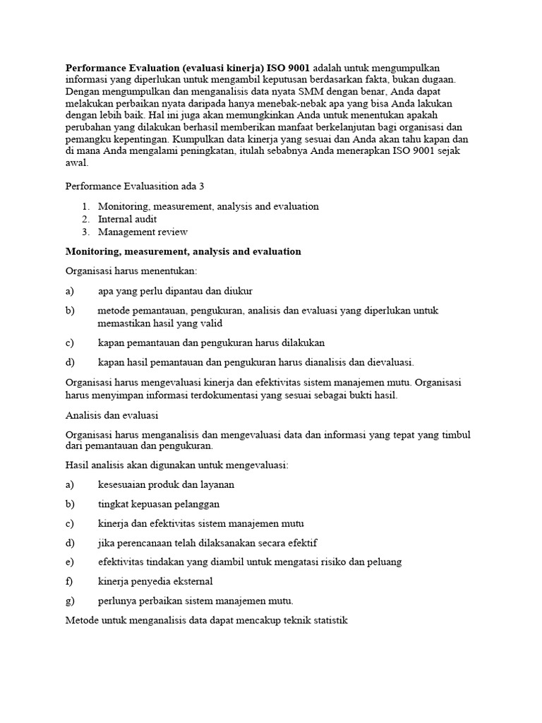 Performance Evaluation | PDF