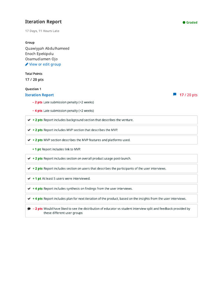 Teration Report | PDF