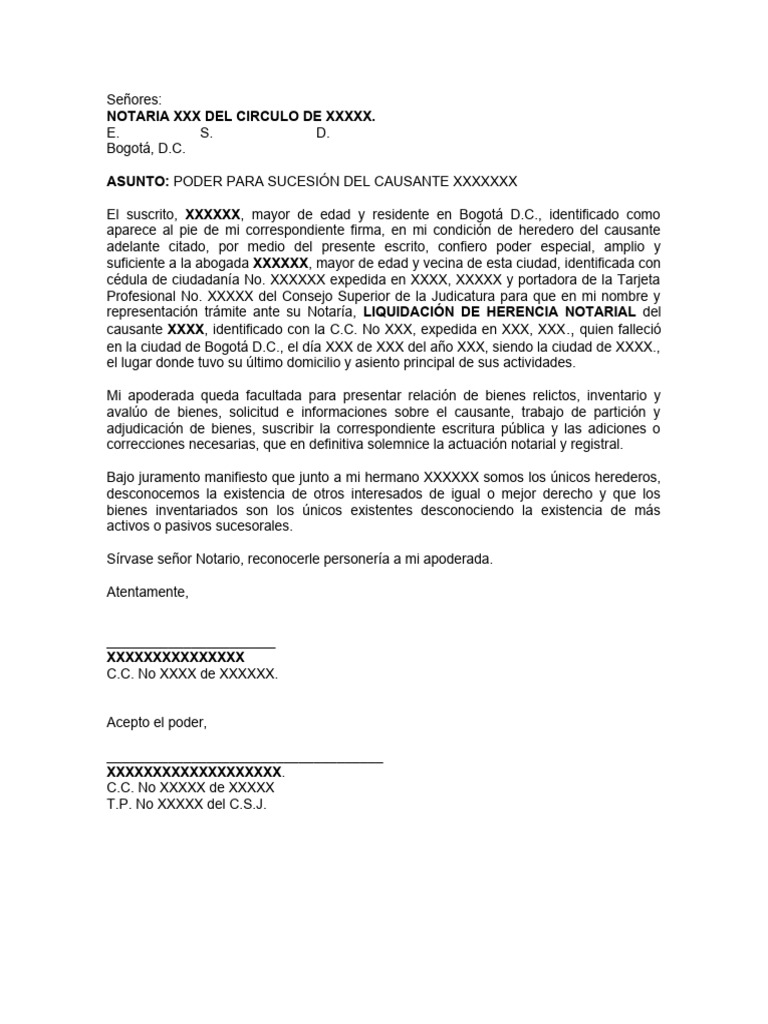 Poder para sucesión en fondo de pensión | PDF