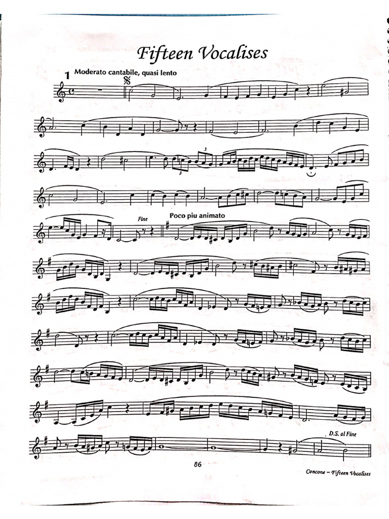 G. Concone - Fifteen Vocalises | PDF