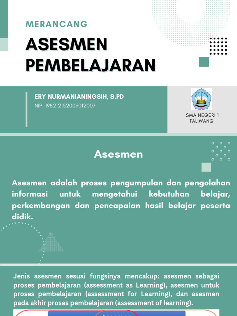 Merancang Asesmen Pembelajaran Efektif | PDF