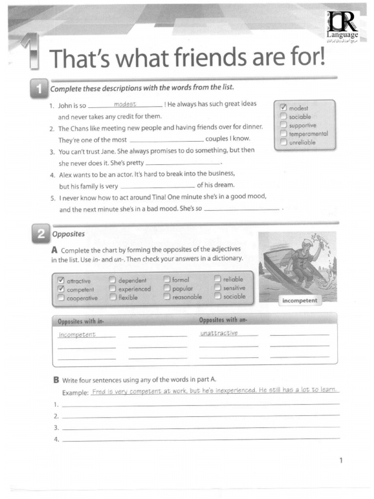 Interchange Level 3 Workbook Unit 1 + Exercise | PDF