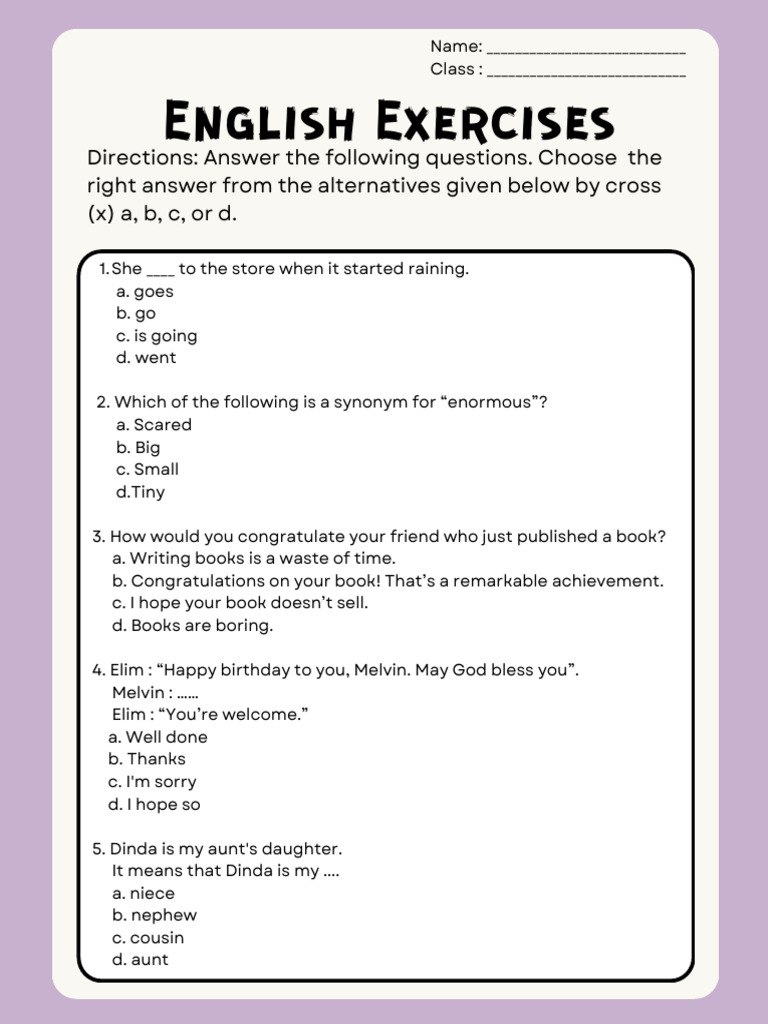 Soal bahasa inggris kelas IX | PDF