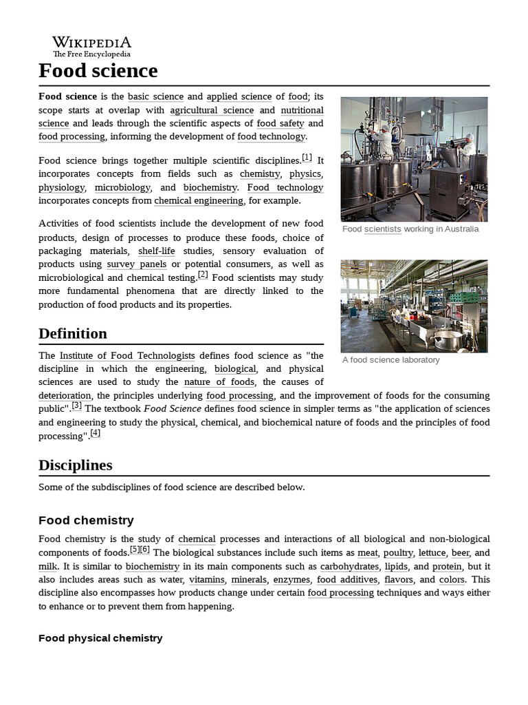 Food Science | PDF | Food Science | Biology