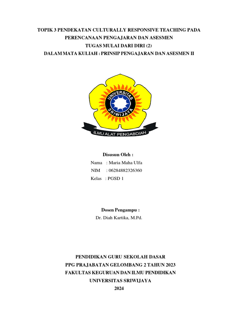 Maria Maha Ulfa - Topik 3 Tugas Mulai Dari Diri (2) - Prinsip ...