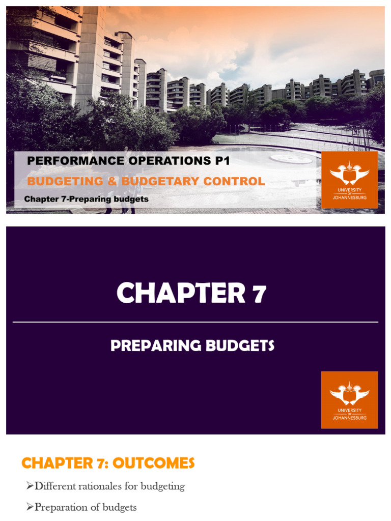 Unit 2-Chapter 7 Slides | Download Free PDF | Budget | Inventory
