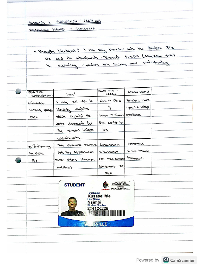 Tut 3 Reflection - 224124225 | PDF