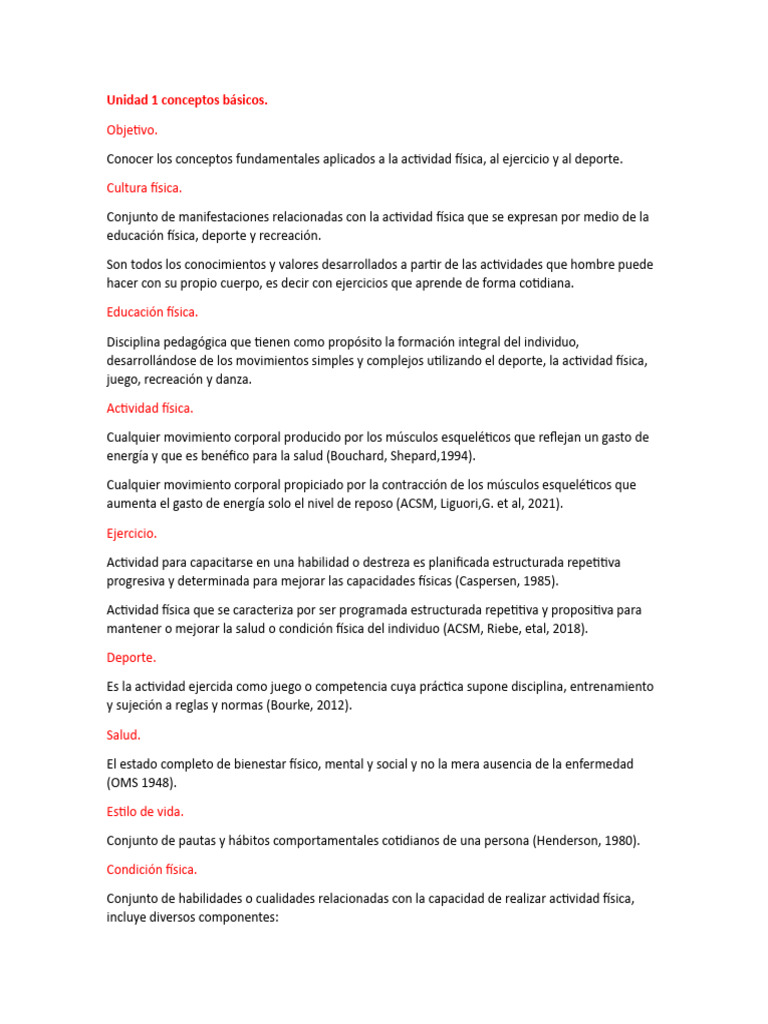 Unidad 1 Conceptos Básicos | PDF