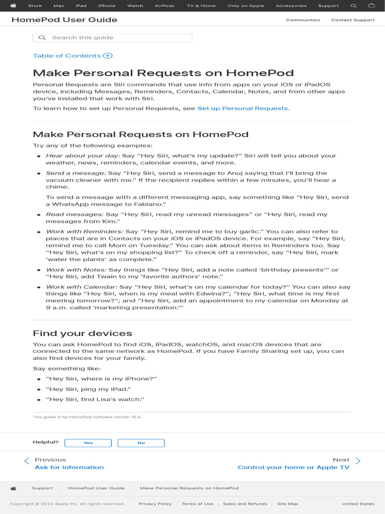 HomePod Manual | PDF | Siri | Ios