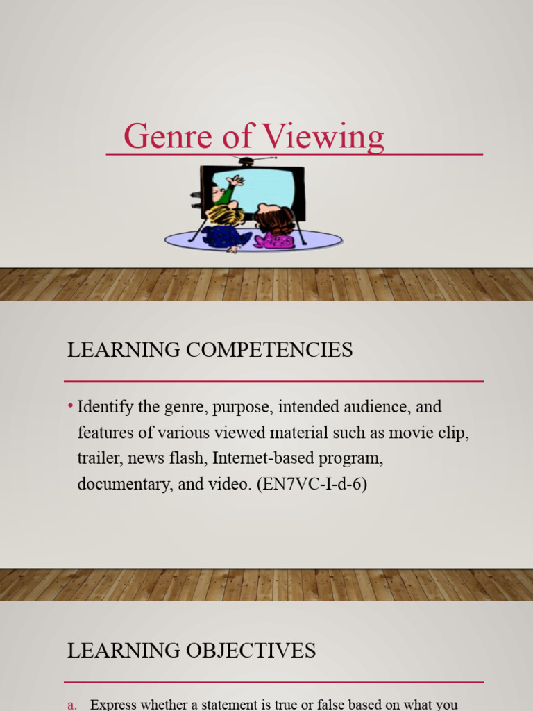 Lesson 2 Viewing Genre | PDF | Advertising | Genre