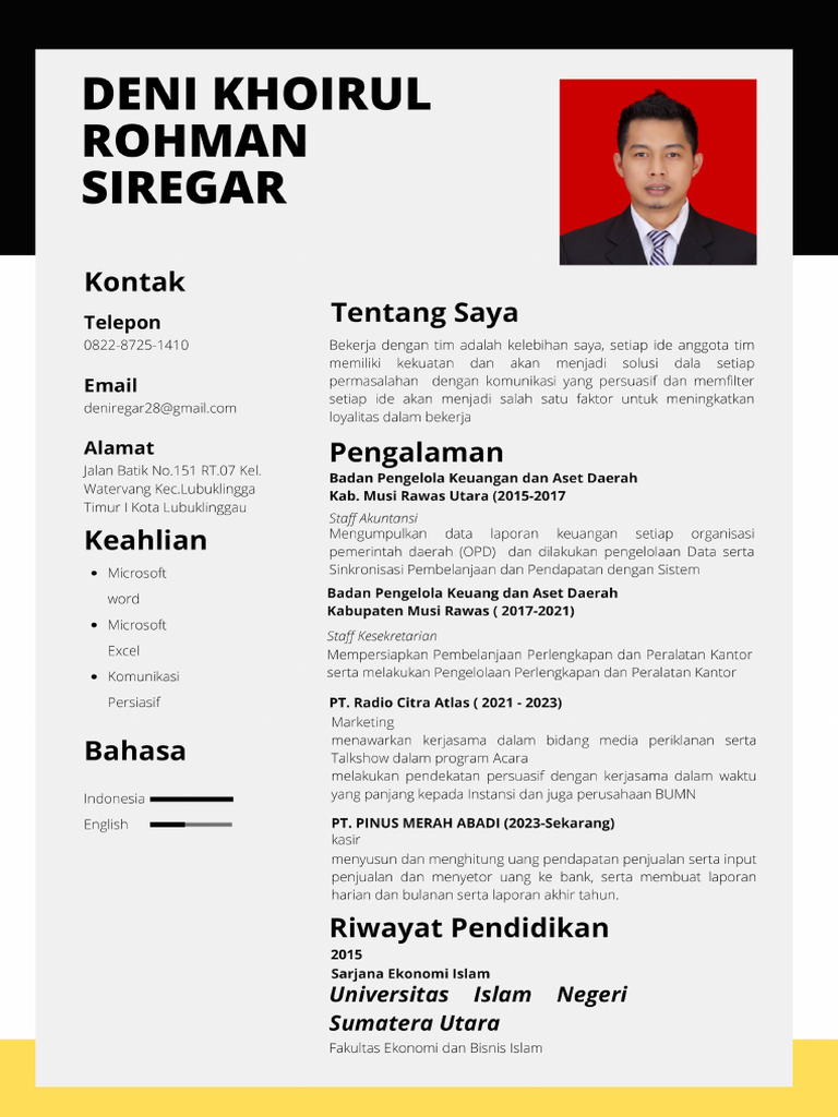 CV Deni Siregar - Merged | PDF