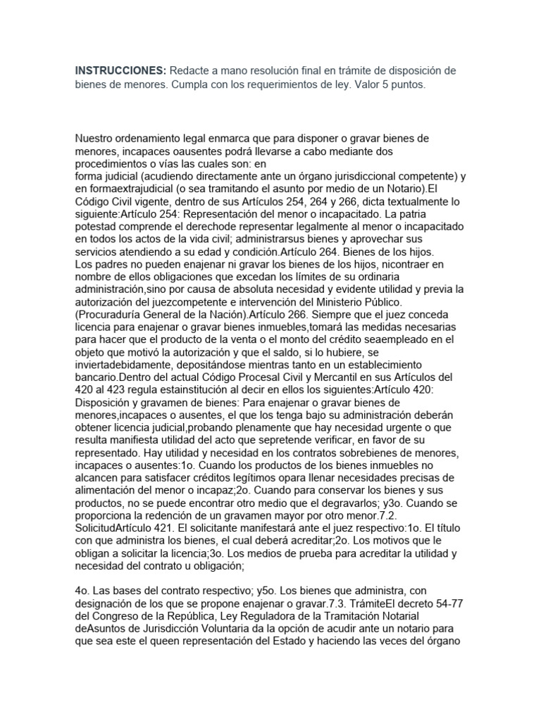 Resolucion Final, Disposicion de Bienes | PDF | Ley común | Justicia