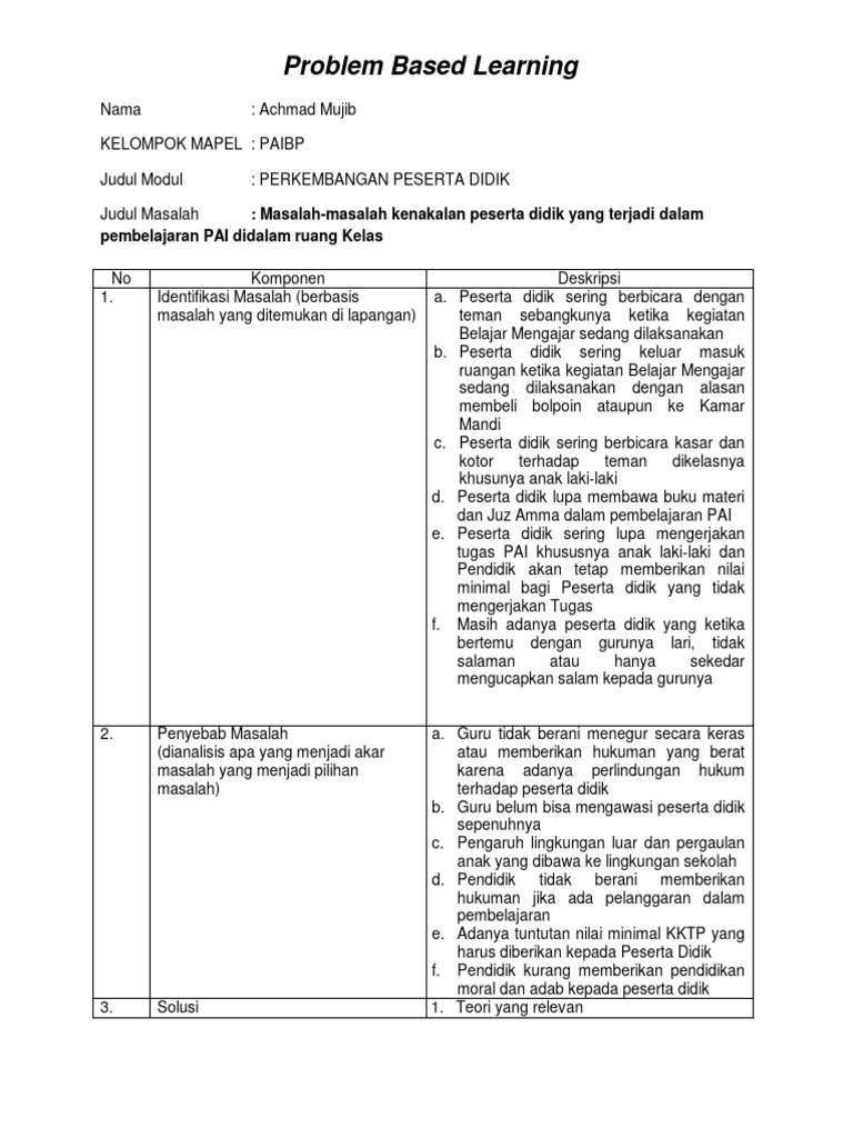 Problem Based Learning | PDF