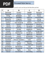 Personal Style Survey | PDF | Psychological Concepts | Cognition