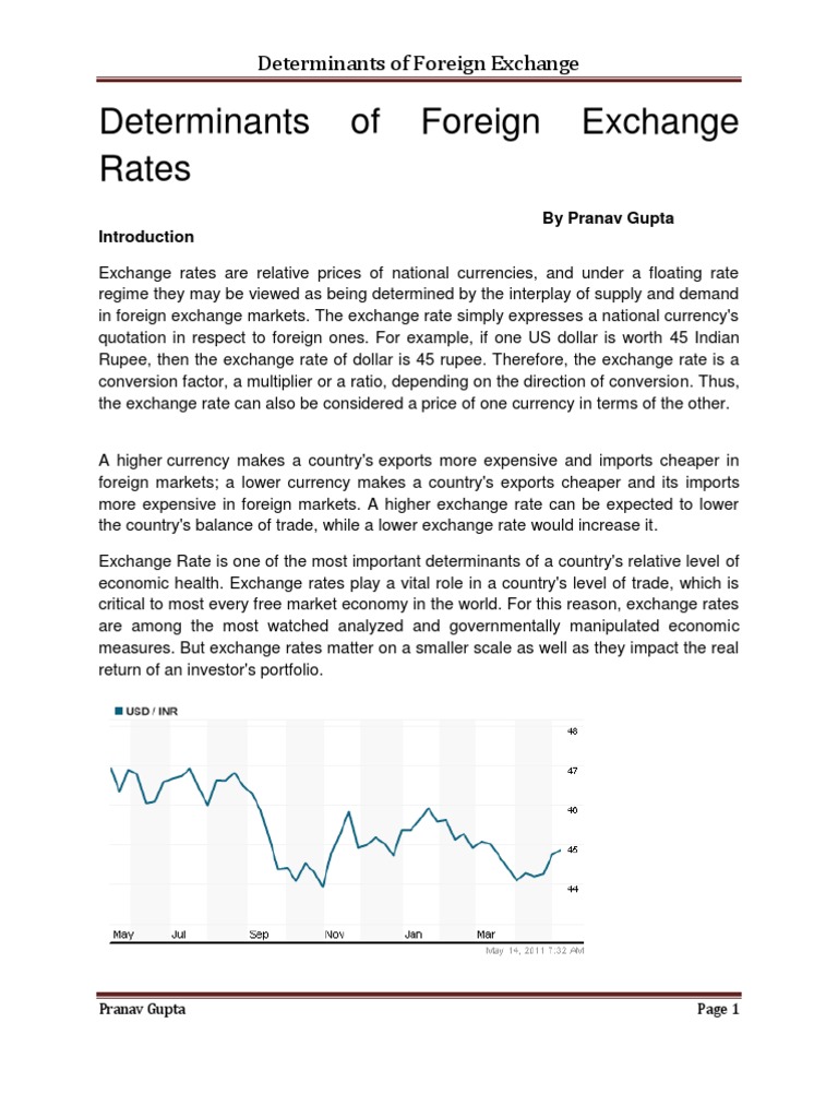 Key Determinants of Exchange Rates | PDF | Exchange Rate | Foreign ...