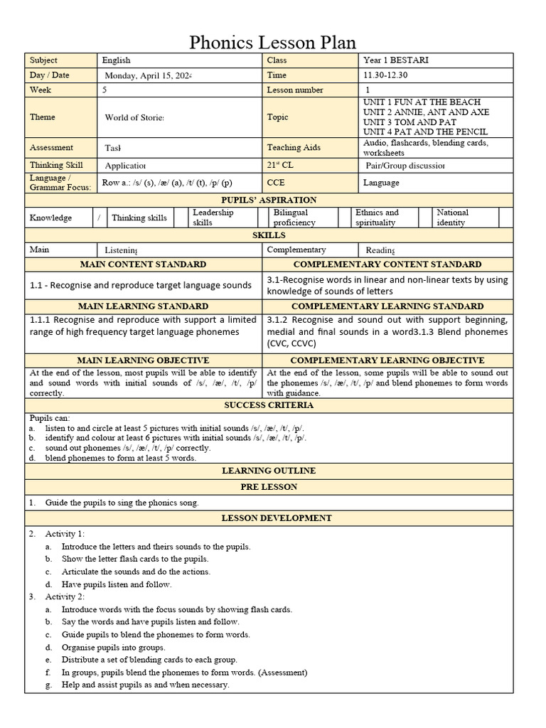 Eng1 T1b Pdf Phonics Human Communication