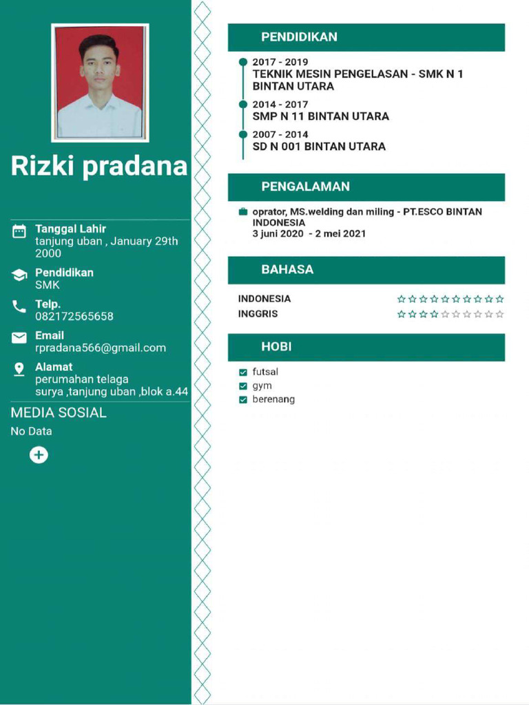 CV Dan KTP Rizki Pradana | PDF