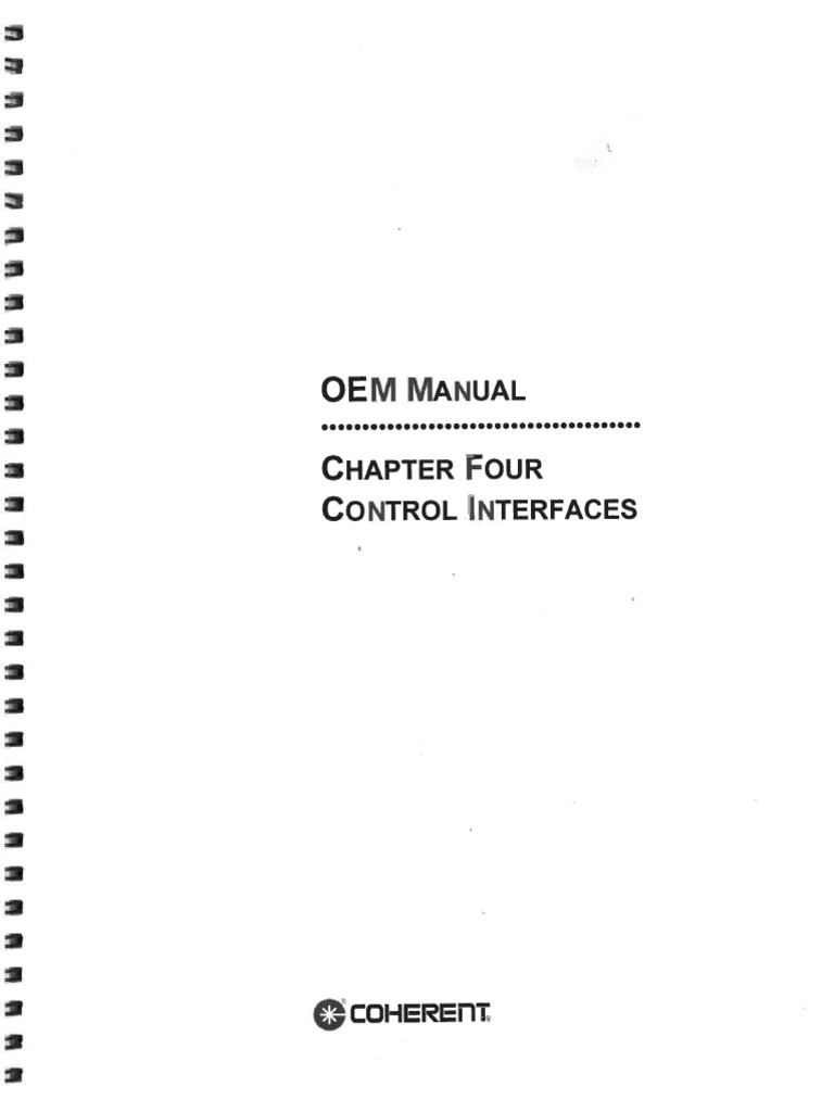K-250 OEM Manual - Chapter 4 - Control Interfaces | PDF