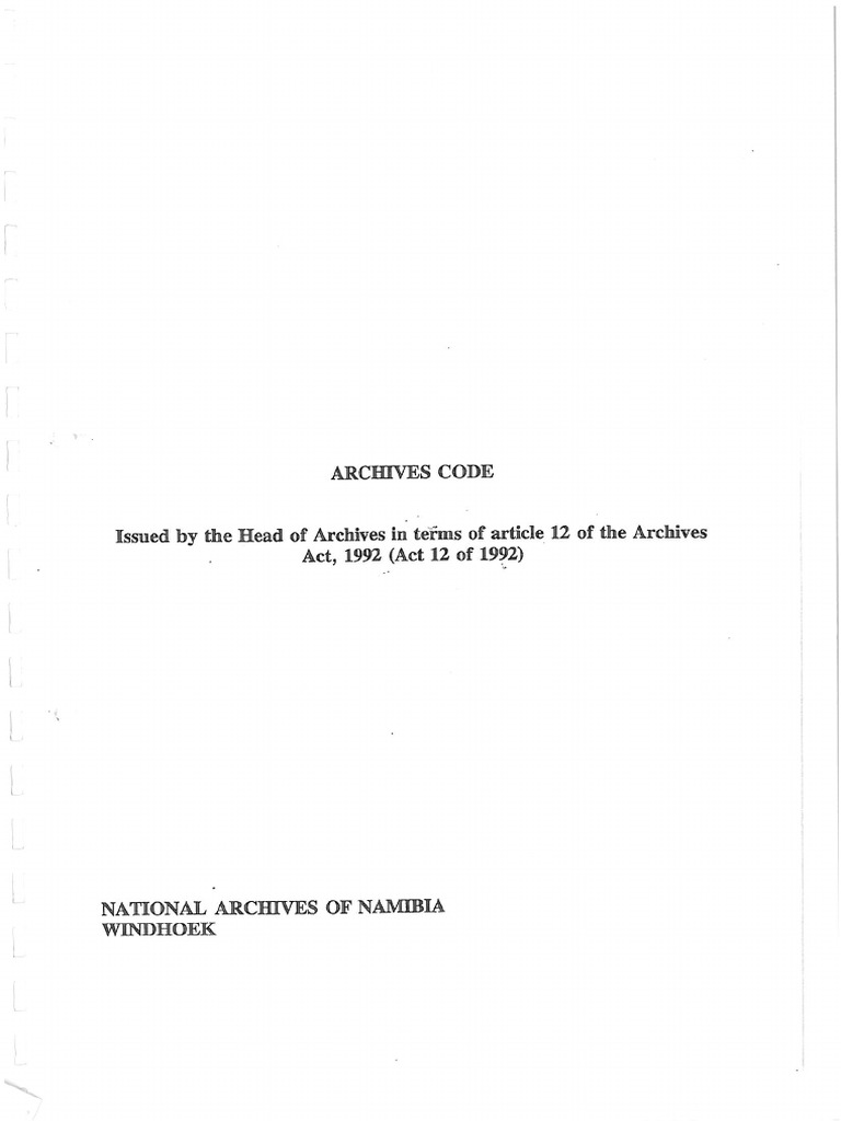 Archives Code | PDF