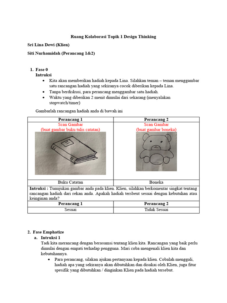 Ruang Kolaborasi Topik 1 Design Thinking | PDF