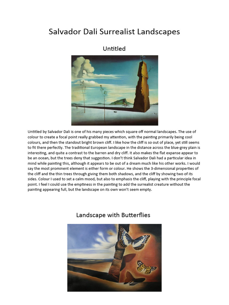 Salvador Dali Surrealist Landscapes | PDF | Landscape | Paintings