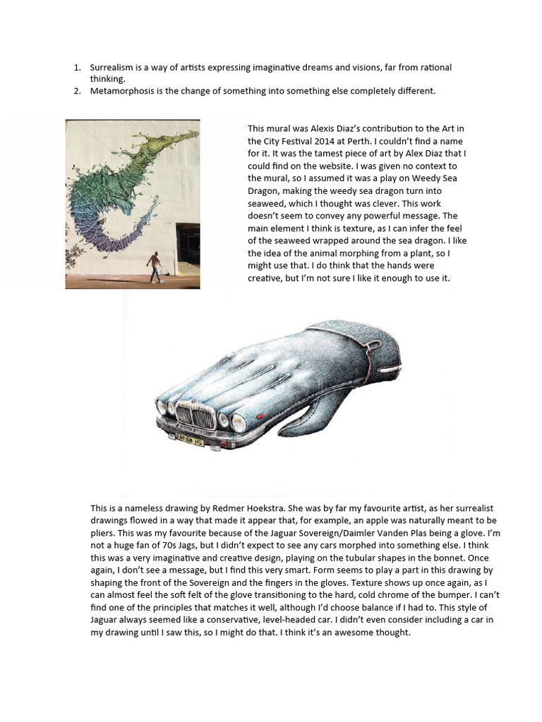 Surrealist Research Task | PDF | Home & Garden | Art