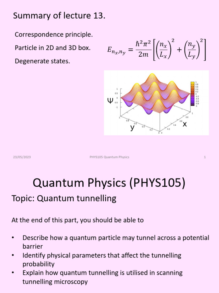 Quantum Tunnelling in Physics Explained | PDF | Quantum Tunnelling ...
