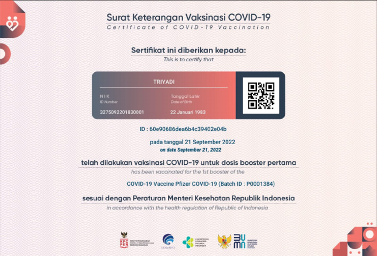 Vaksin Ke 3 Triyadi | PDF