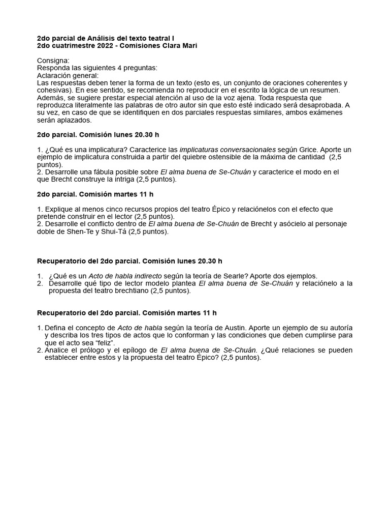 Segundo parcial y recup Análisis I 2c 2022 - | PDF