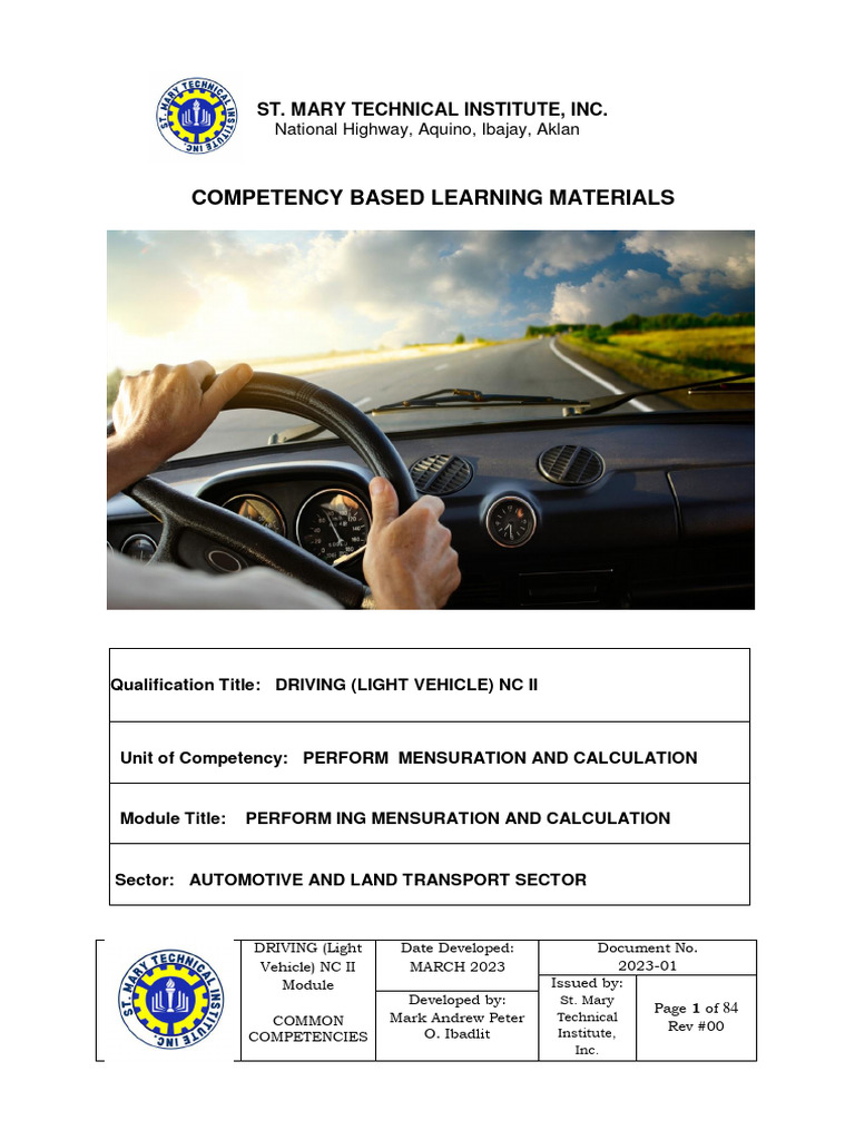 Common 3 Perform Mensuration and Calculation | PDF