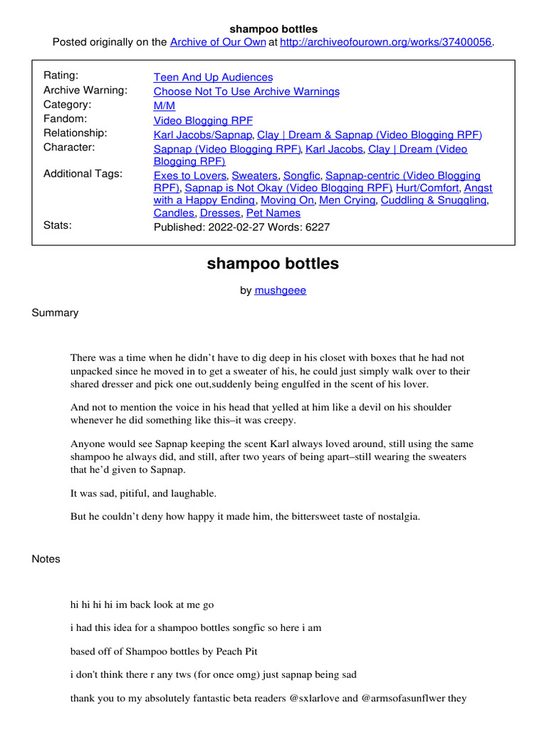 Shampoo Bottles | PDF