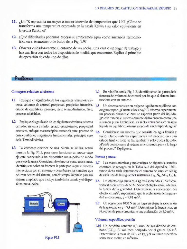 Cap 1 Prob de Termodiamica | PDF | Presión | Pascal (Unidad)