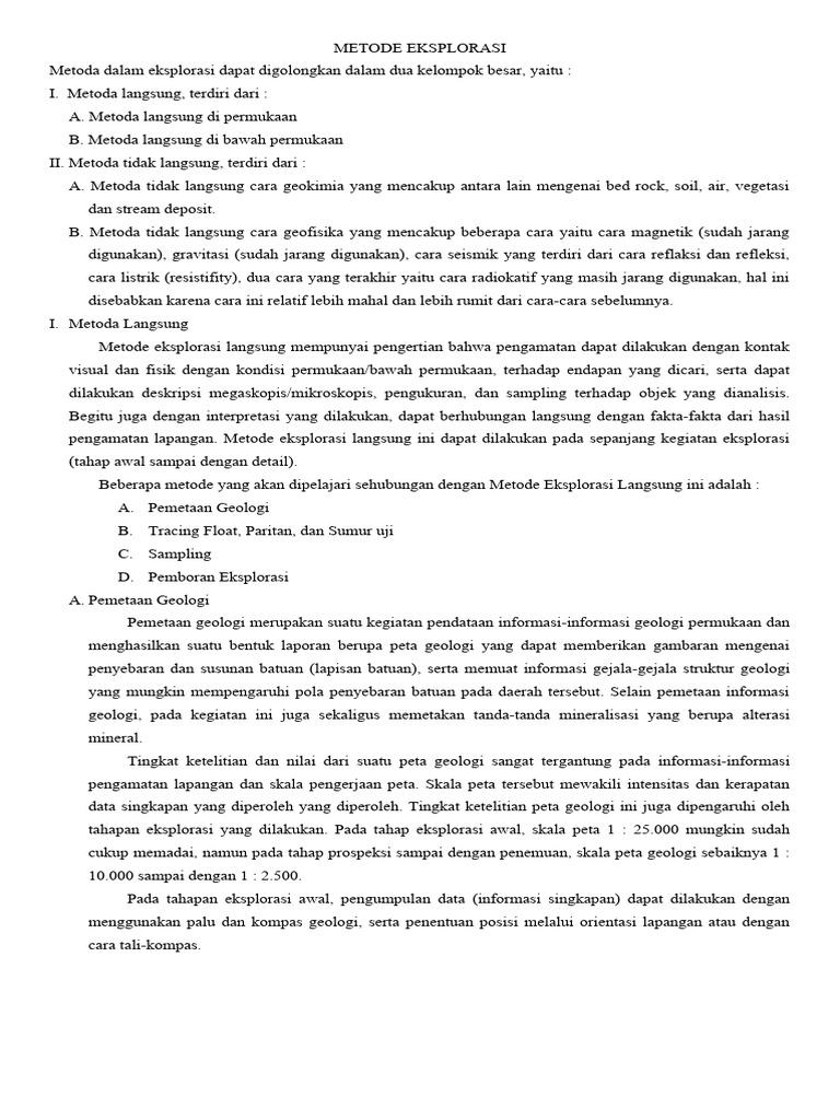 Metode Eksplorasi Xi | PDF | Sains & Matematika