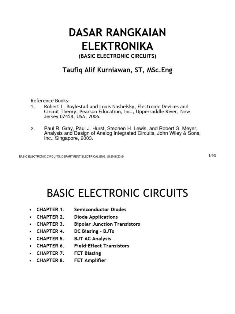 2 - Dasar Rangkaian Elektronika - Chapter 01 | PDF | P–N Junction | Diode