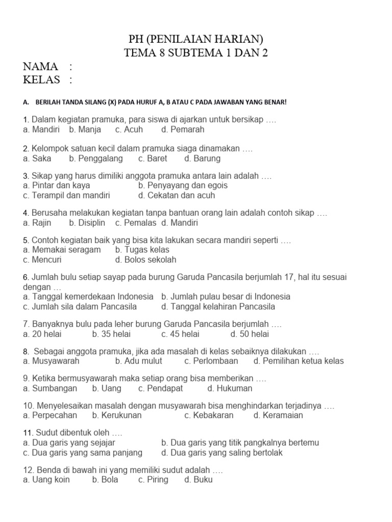 PH Tema 8 SB 1 Dan 2 | PDF