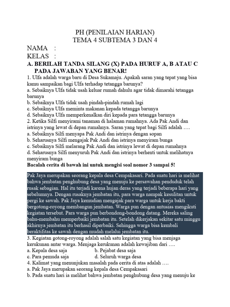 PH Tema 4 SB 3&4 | PDF