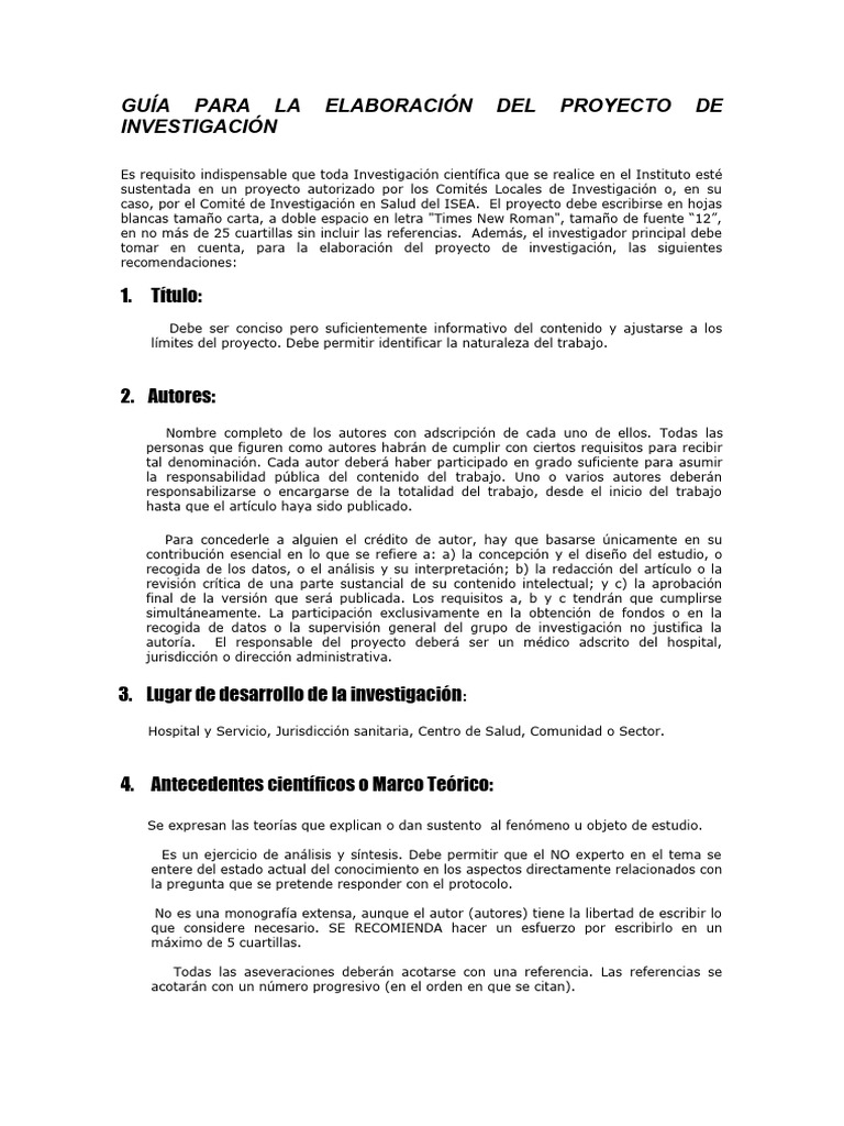 Guía Protocolo Invest. | PDF | Experimentar | Science