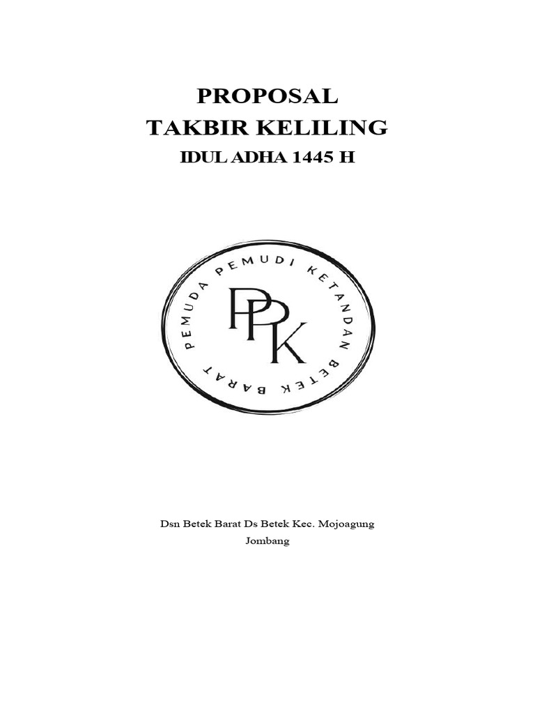 Proposal Takbir Keliling | PDF