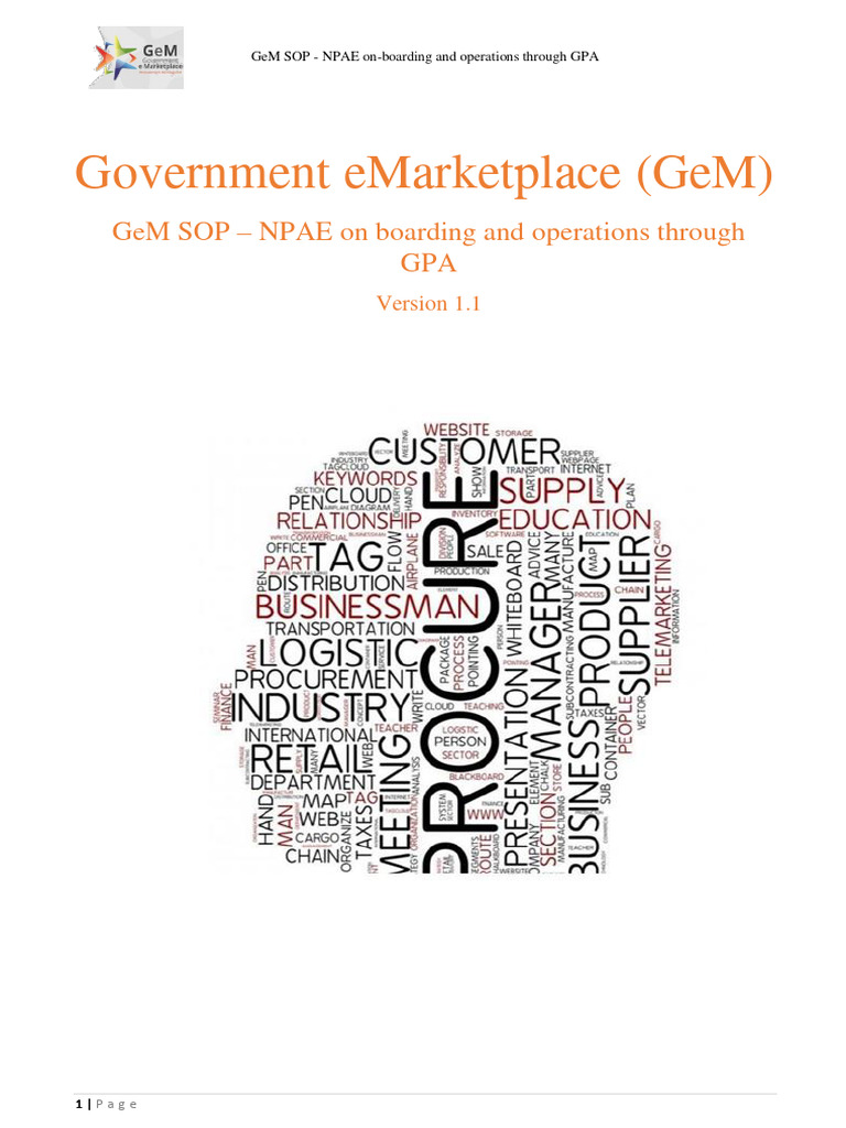Gpa Sop | PDF | Procurement | Banks